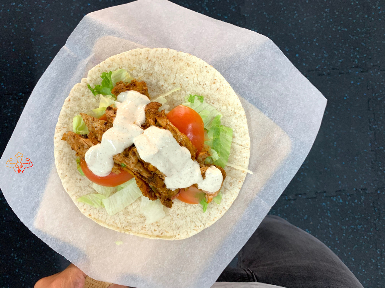 Healthy Chicken Shawarma with Yogurt Sauce Prep